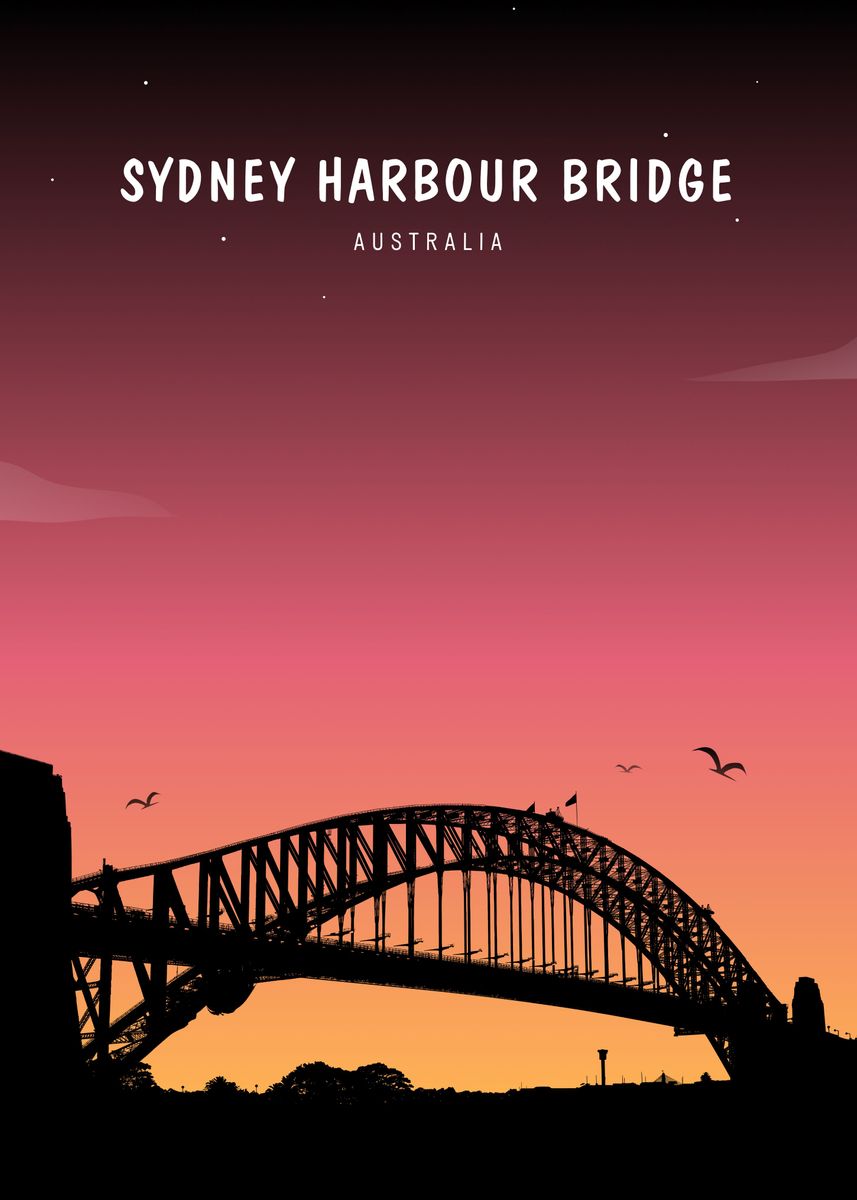 'SYDNEY HARBOUR BRIDGE' Poster, picture, metal print, paint by Deeo ...