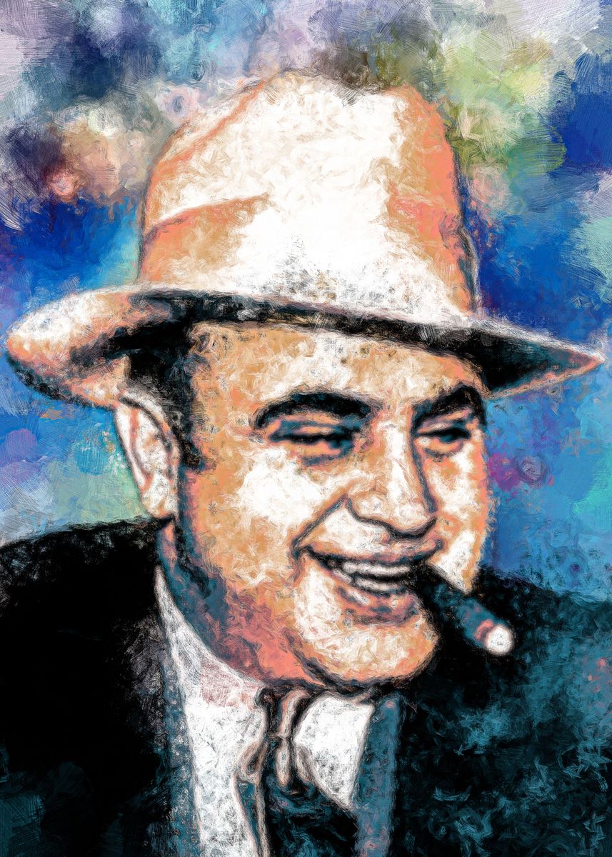 'Al Capone With Hat' Poster, picture, metal print, paint by Ademba Boy ...