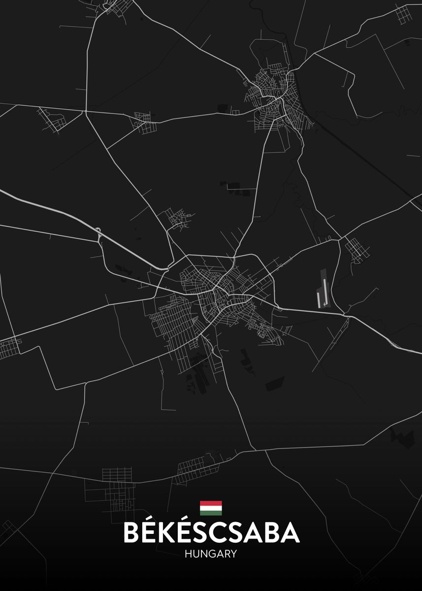 'Bekescsaba HU' Poster, picture, metal print, paint by IMR Designs ...