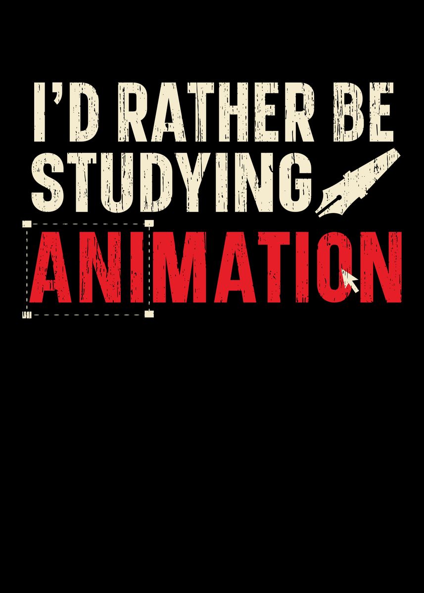 'Studying Animation' Poster, picture, metal print, paint by NAO | Displate