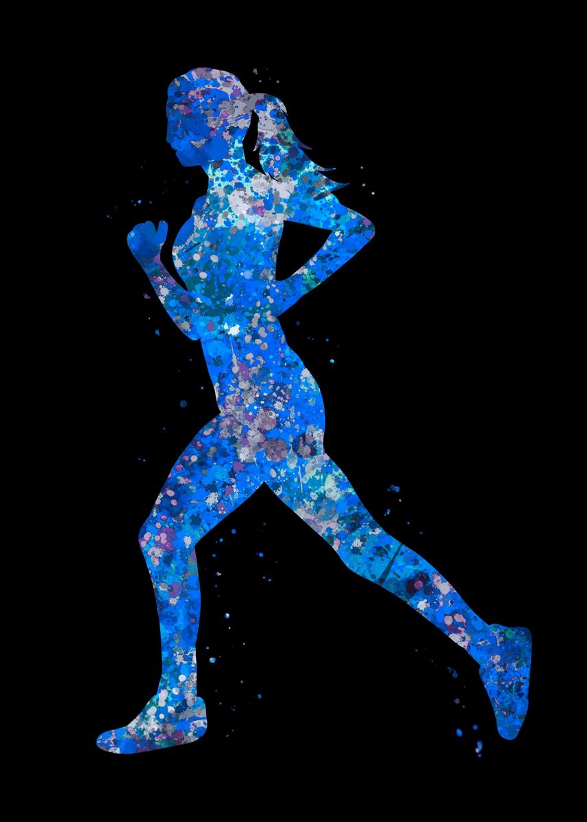'Runner Girl' Poster by Yahya Art | Displate