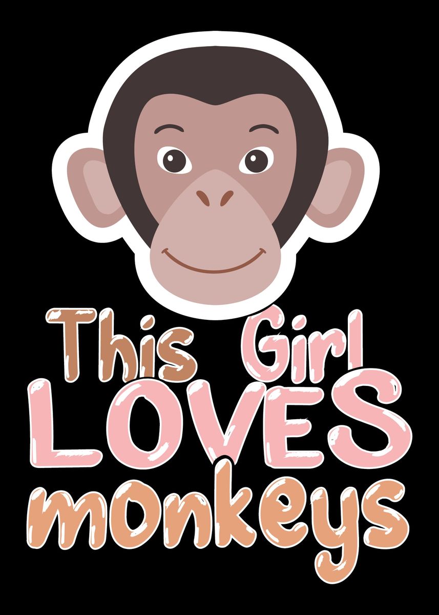 'Monkey' Poster, picture, metal print, paint by CrazySquirrel | Displate