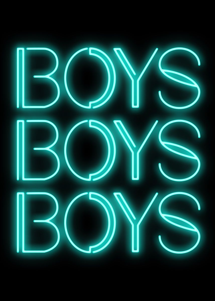 'BOYS BOYS BOYS BLUE' Poster, picture, metal print, paint by Atomic ...