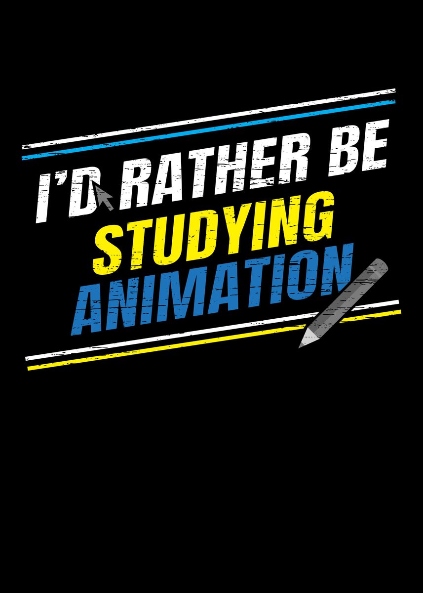 'Studying Animation' Poster by NAO | Displate