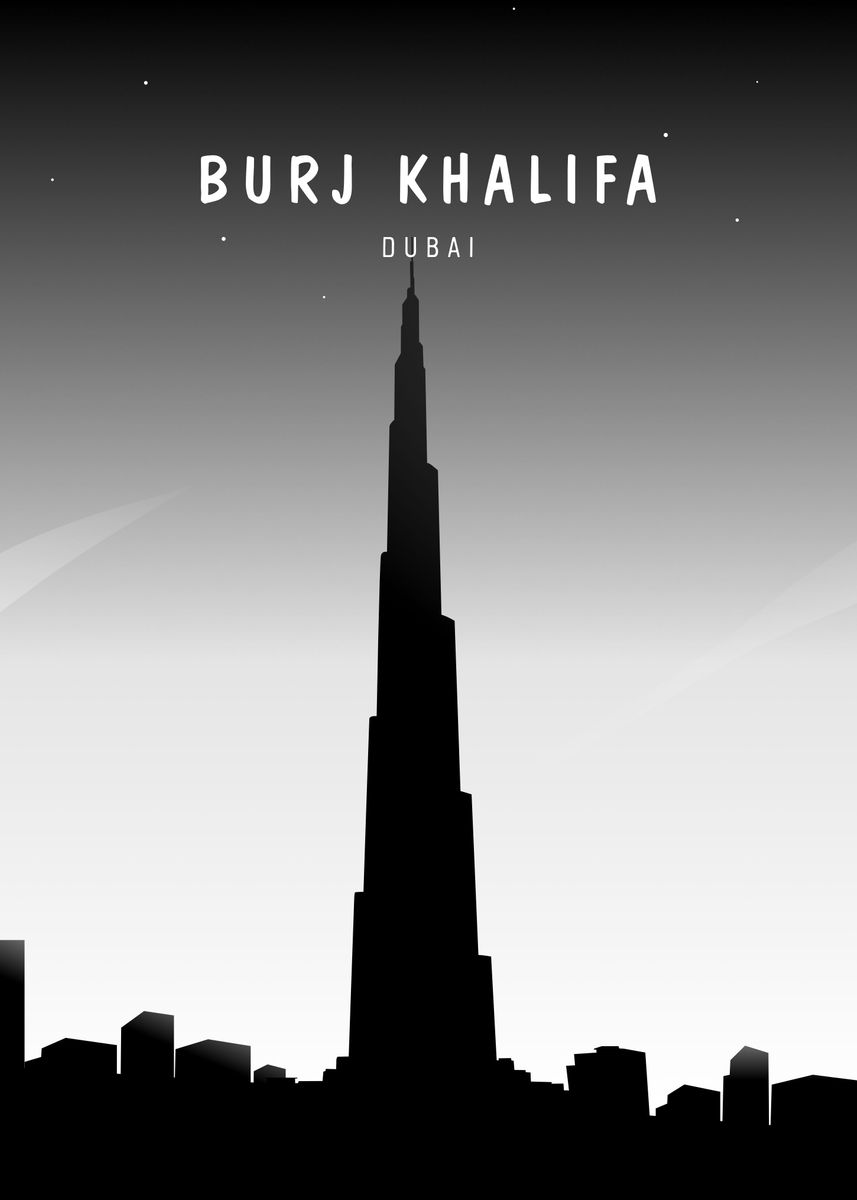 'BURJ KHALIFA' Poster, picture, metal print, paint by Deeo | Displate