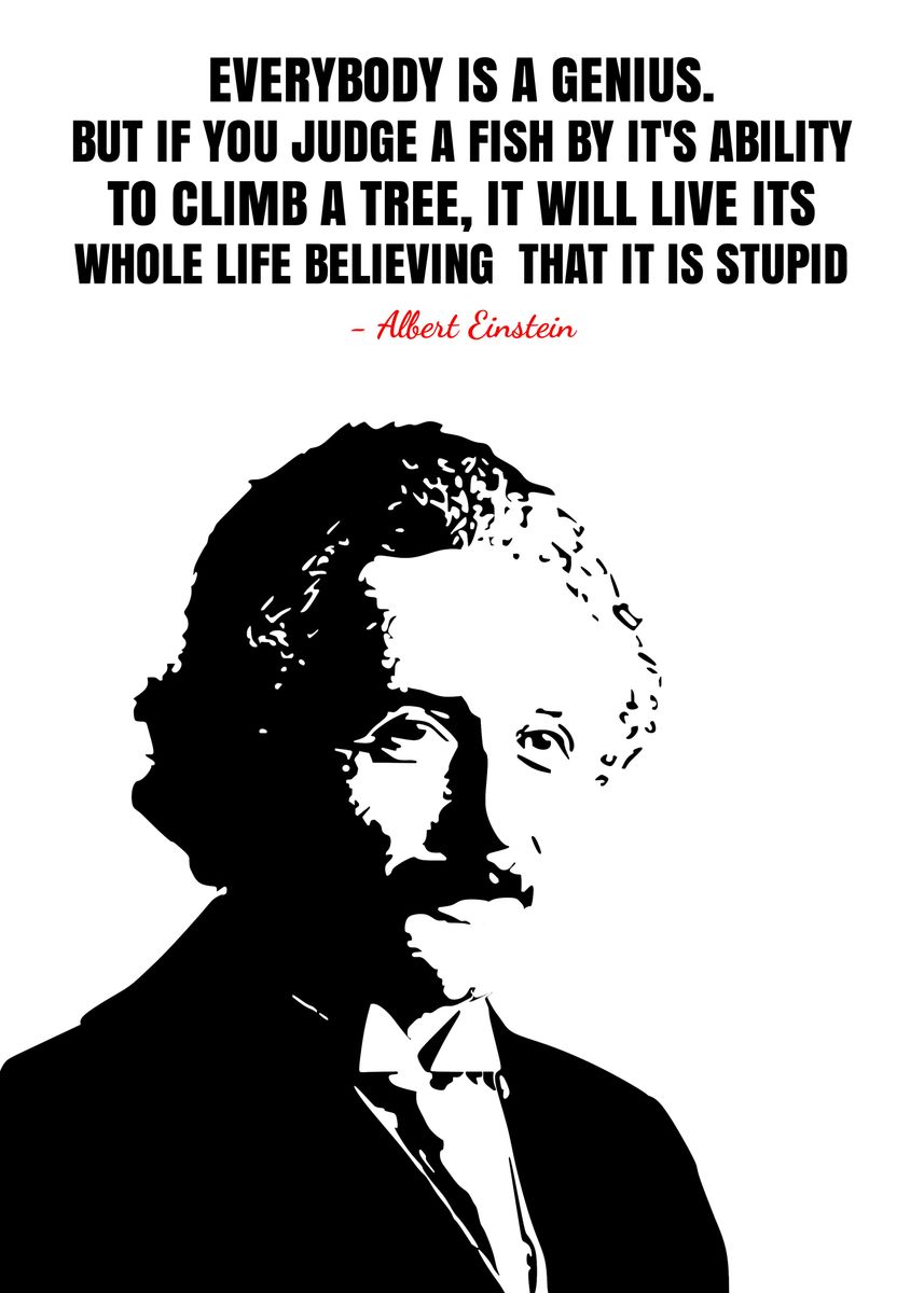 'albert einstein quote' Poster by pus meong | Displate