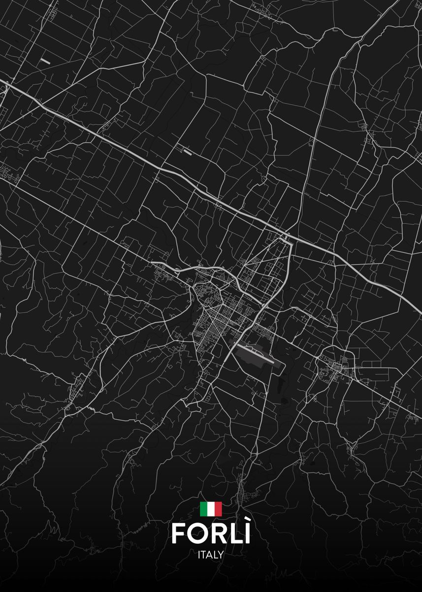 'Forli IT' Poster, picture, metal print, paint by IMR Designs | Displate
