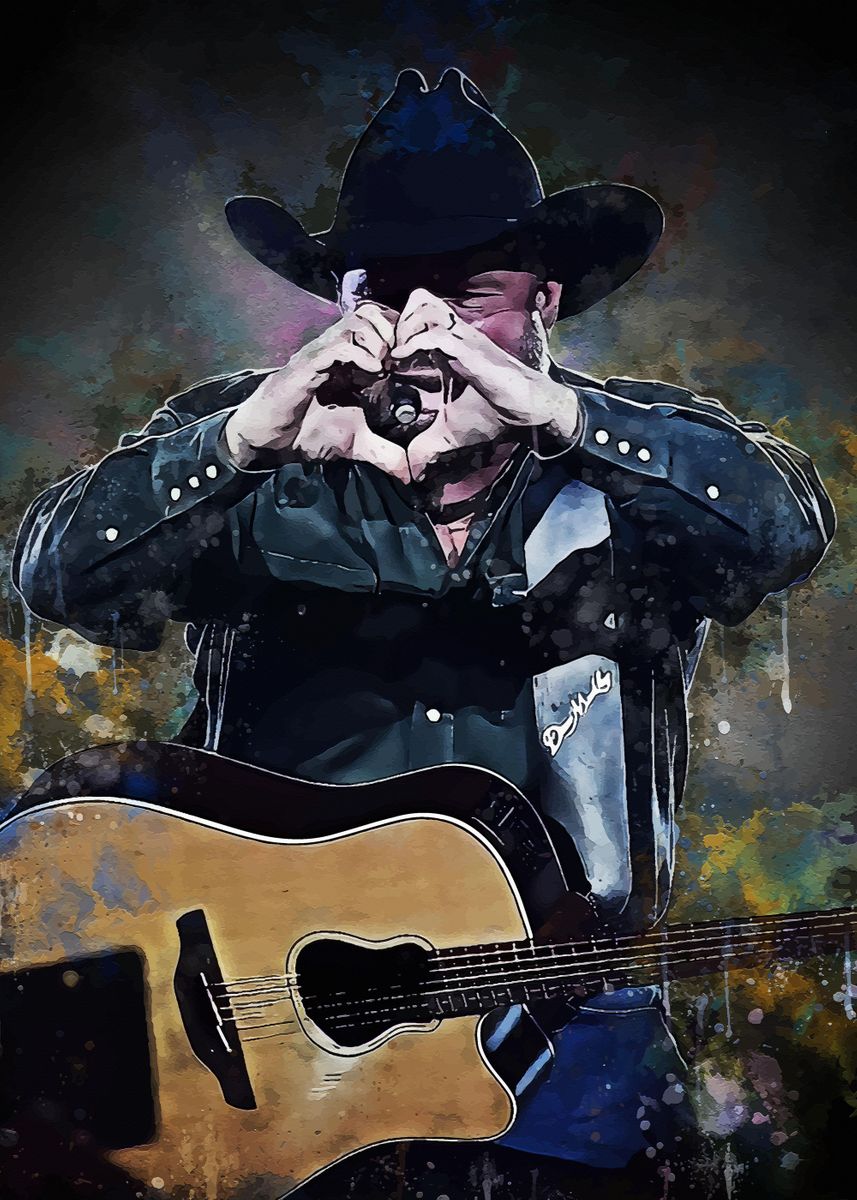 'Garth Brooks' Poster, picture, metal print, paint by Muhammad Irsan ...
