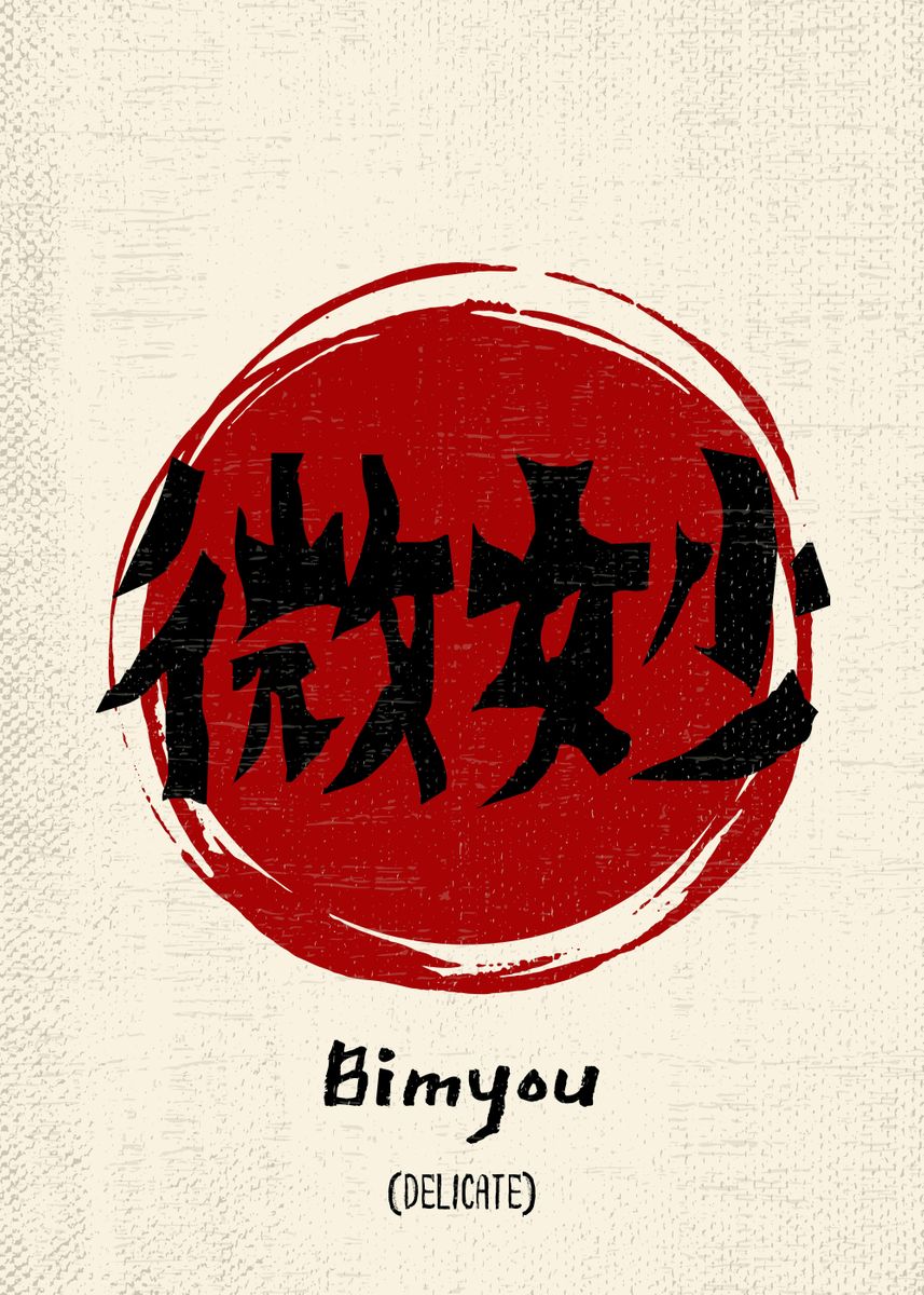 'Japanese Art Text 6' Poster by Simon Clement | Displate