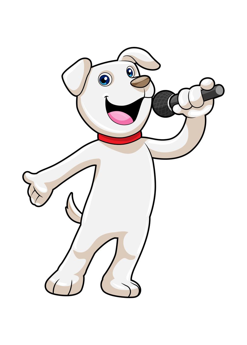 'Dog Music Singer' Poster by Markus Schnabel | Displate