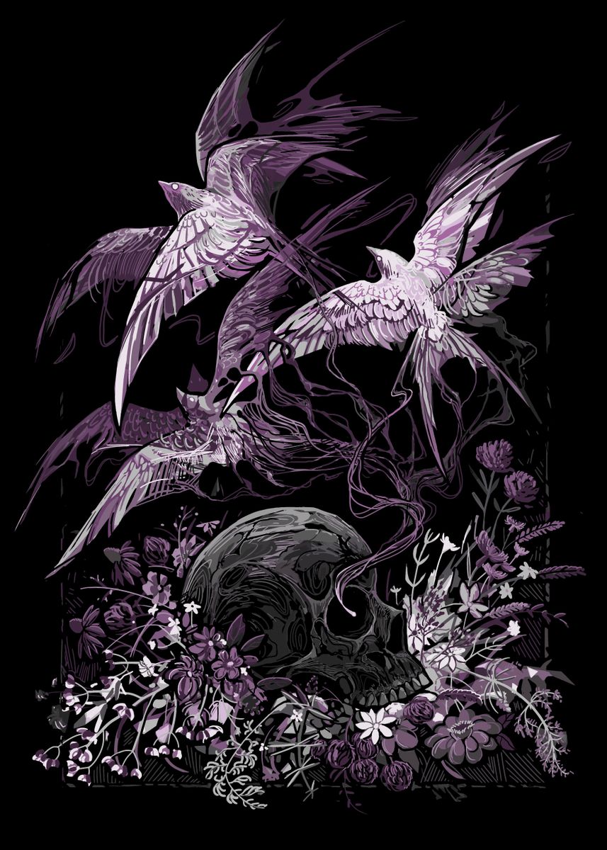 'Skull shears' Poster, picture, metal print, paint by Hanna Hetmanchuk ...