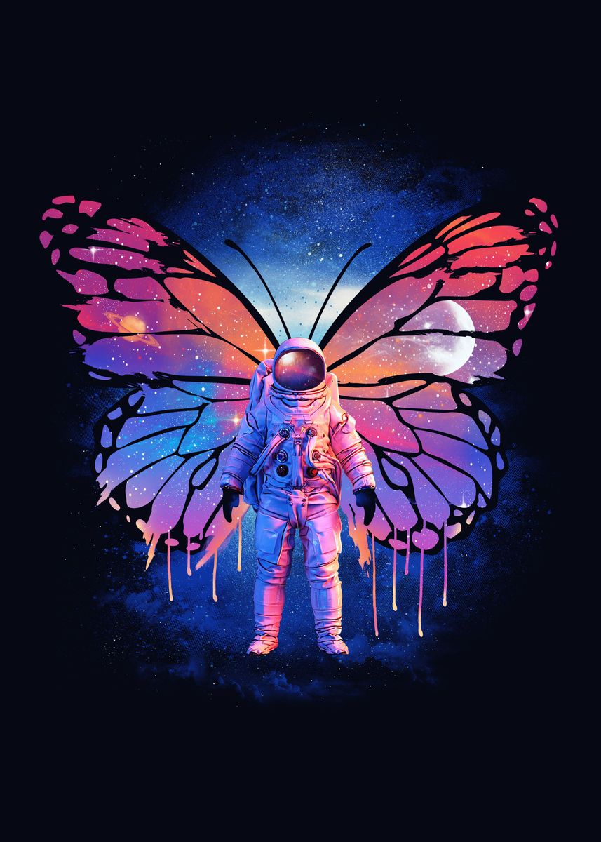 'Cosmonaut' Poster, picture, metal print, paint by Dan Fajardo | Displate