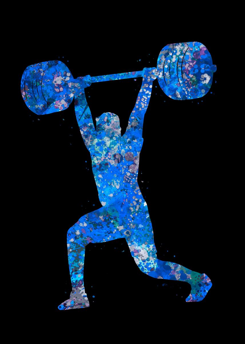 'Weightlifting' Poster by Yahya Art | Displate