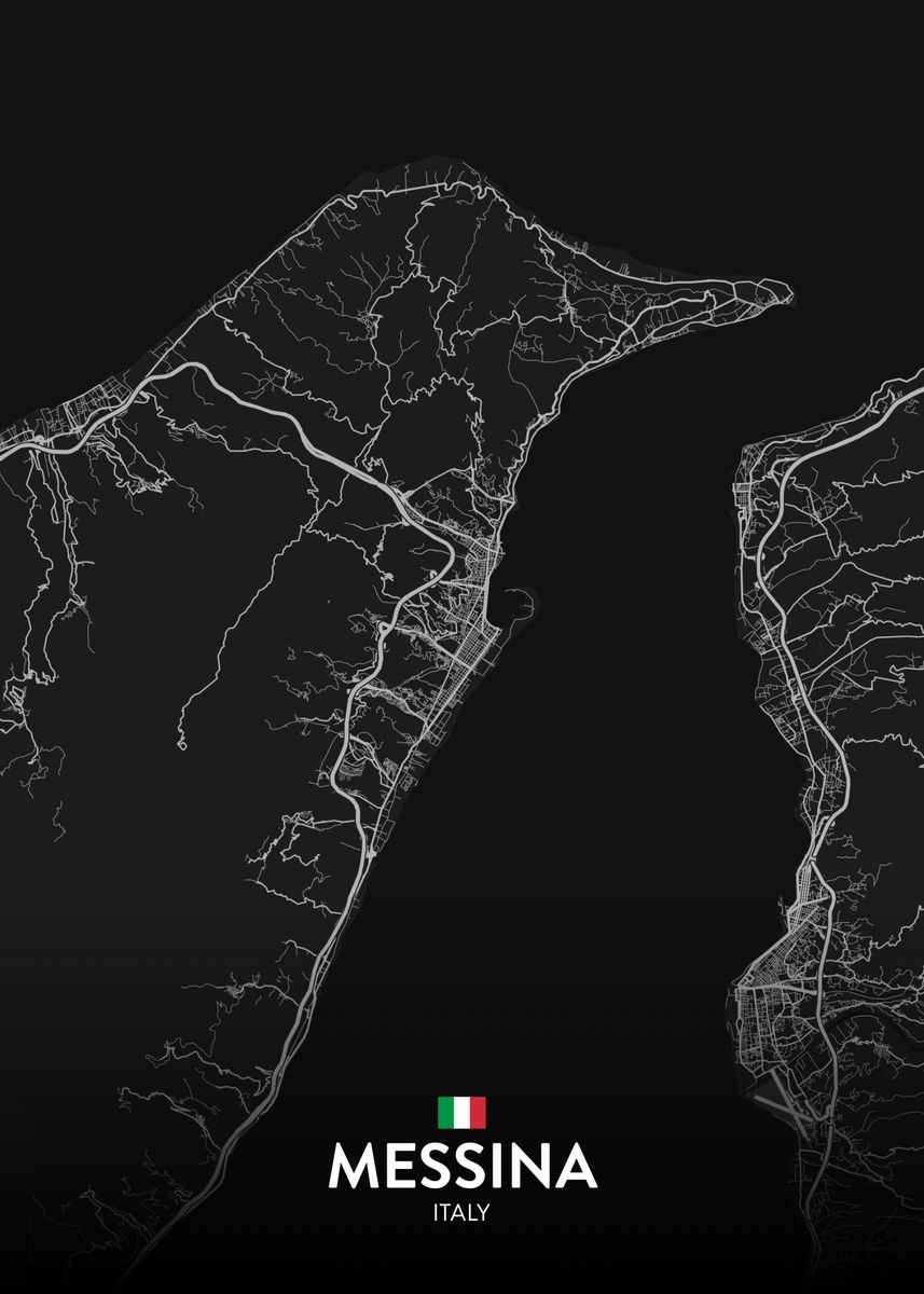 'Messina IT' Poster, picture, metal print, paint by IMR Designs | Displate