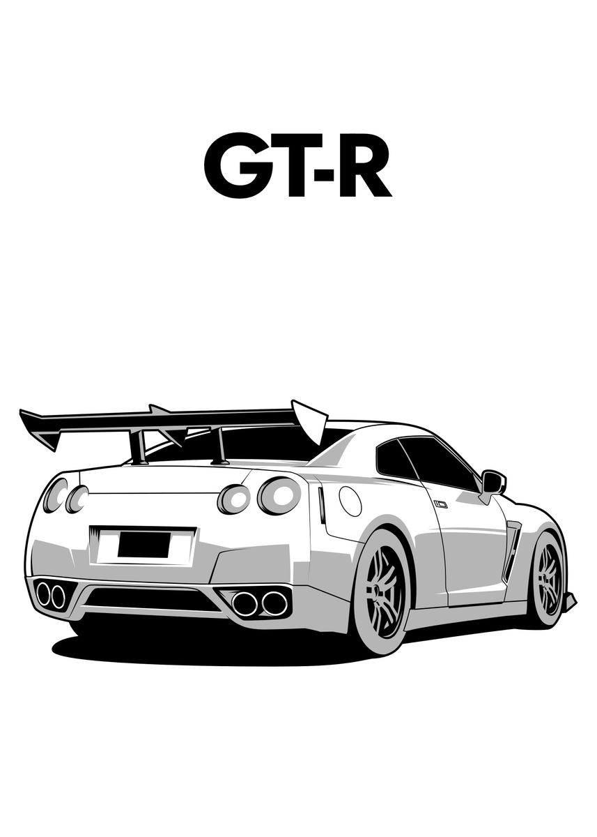 'GTR' Poster, picture, metal print, paint by Deeo | Displate