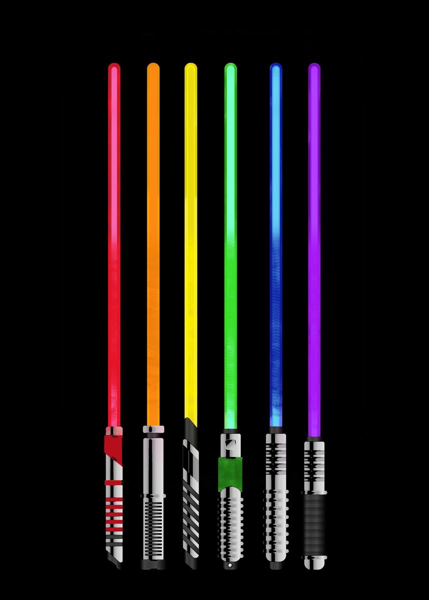 'LGBT Flag Light Swords Gay' Poster, picture, metal print, paint by ...