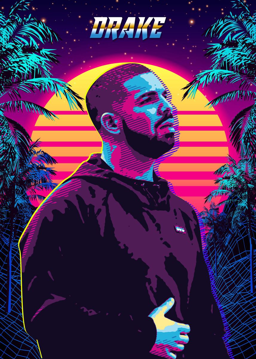 'drake' Poster, picture, metal print, paint by Bestselling Music ...