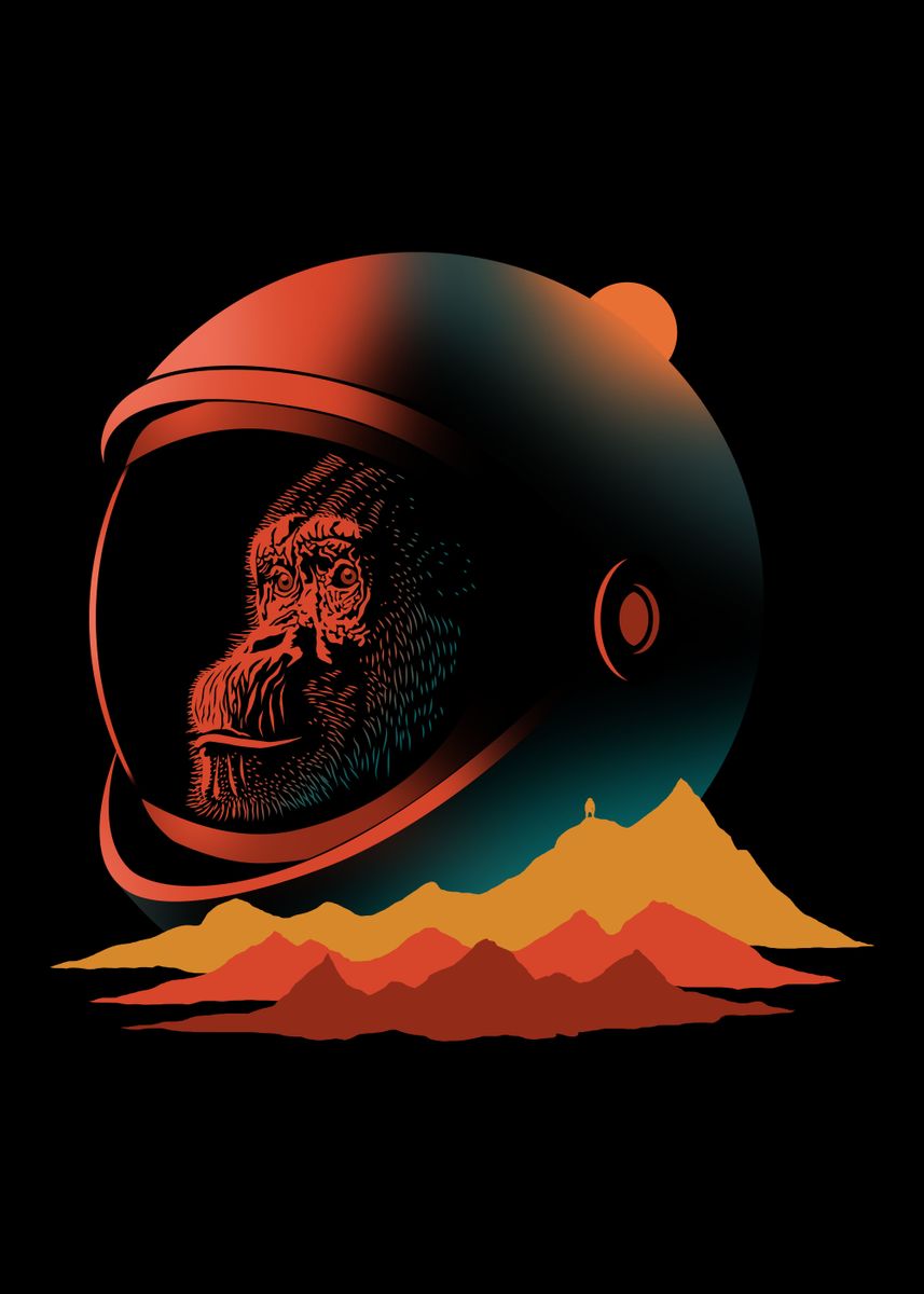 'Space Monkey Astronaut' Poster by sachpica | Displate