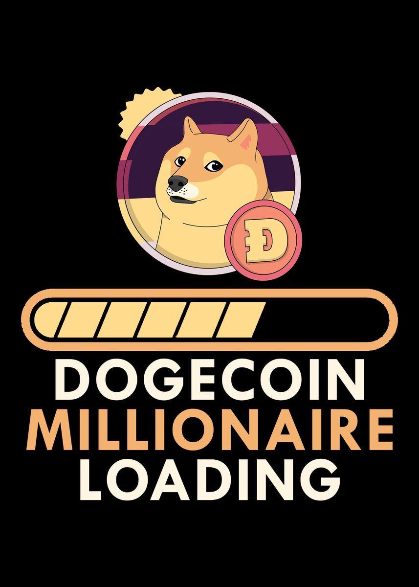 'Funny Dogecoin Crypto' Poster, picture, metal print, paint by ...