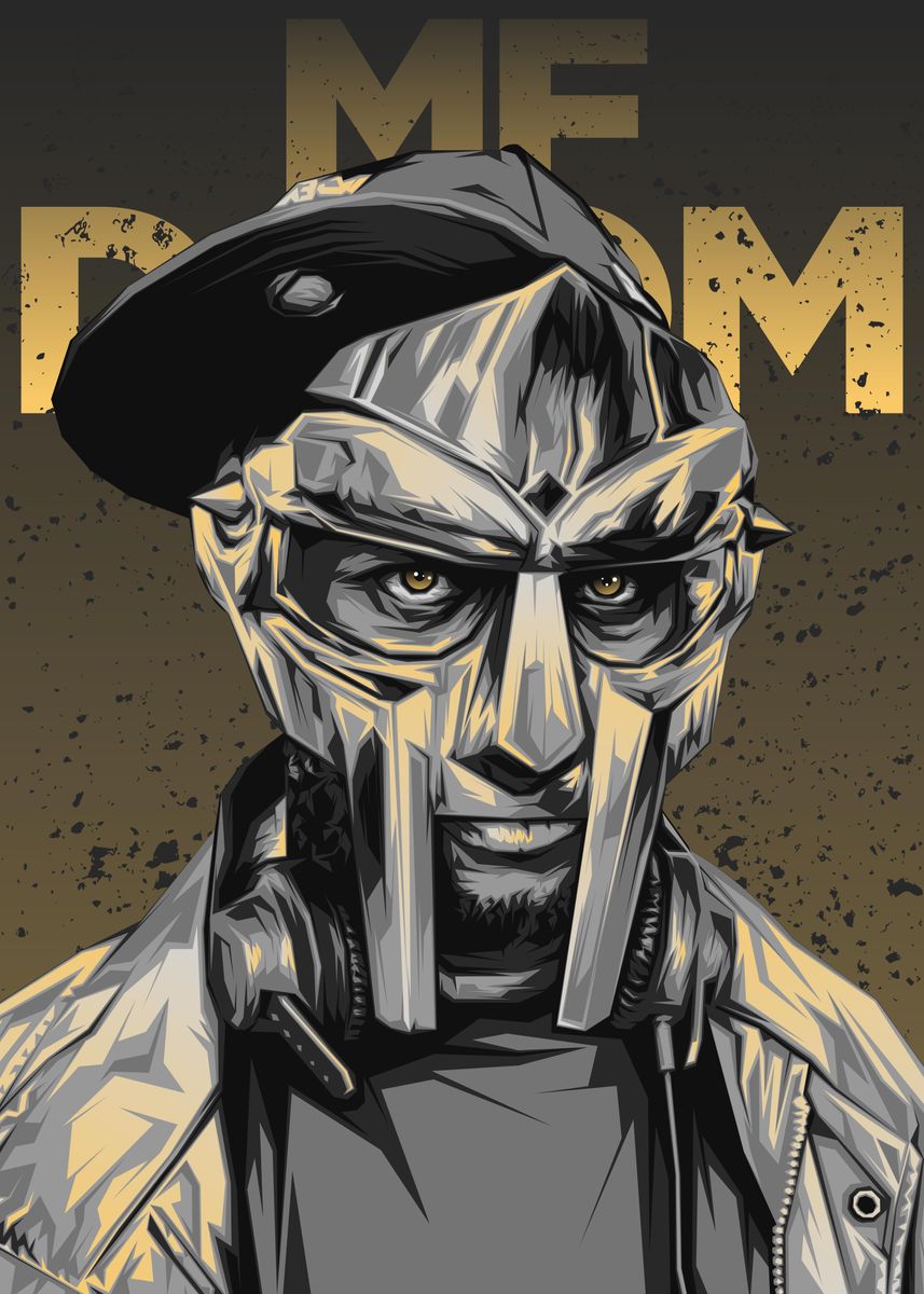 'MF Doom Rapper Hip Hop' Poster, picture, metal print, paint by Lucky ...