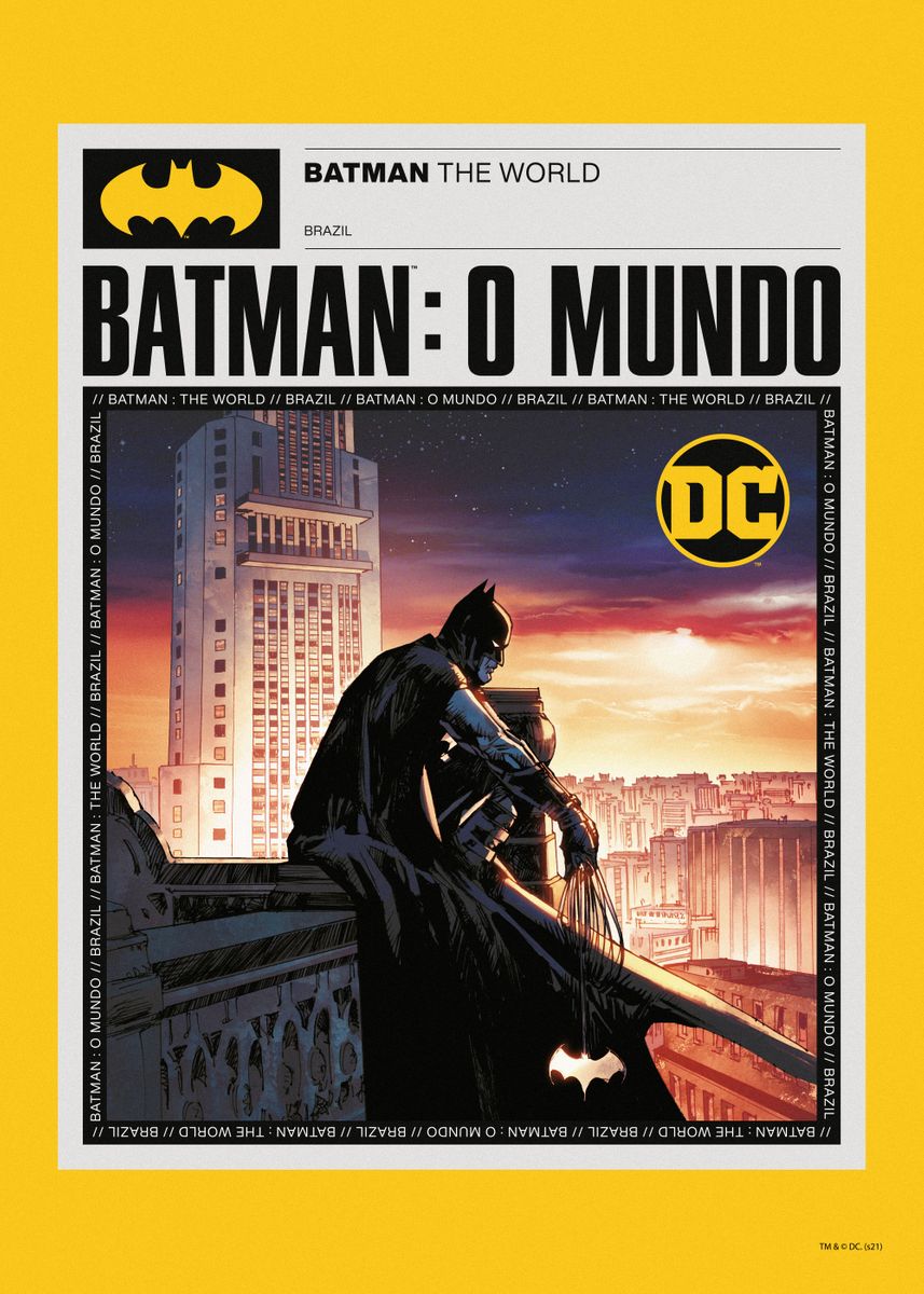 'Batman The World Brazil' Poster, picture, metal print, paint by DC ...