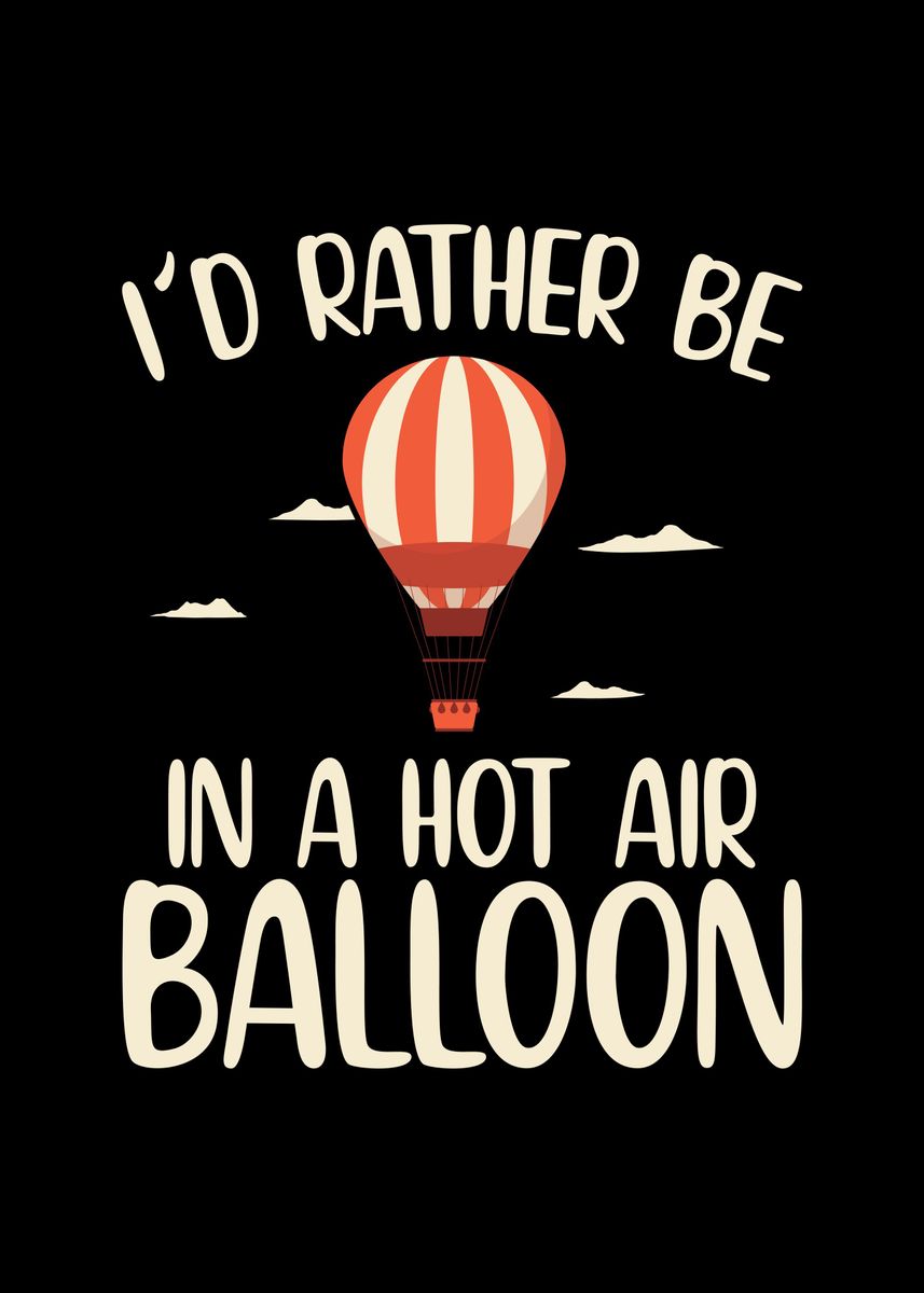 'Hot Air Balloon Aviation' Poster by TW Design | Displate