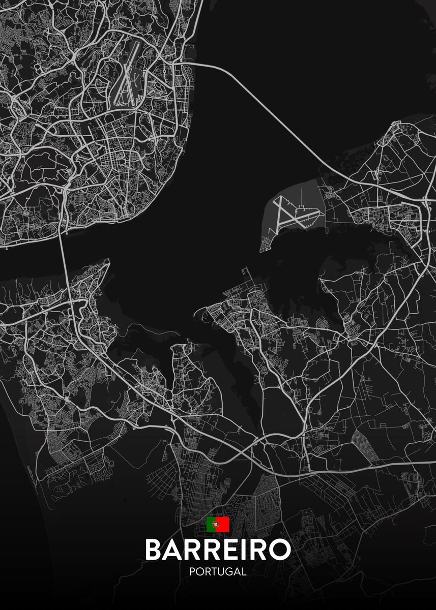 'Barreiro PT' Poster, picture, metal print, paint by IMR Designs | Displate