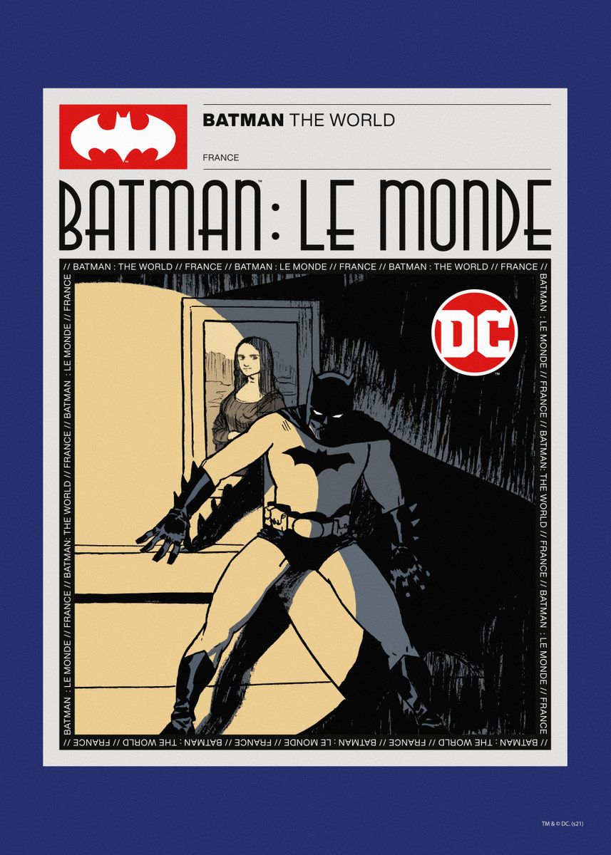 'Batman The World France' Poster, picture, metal print, paint by DC ...