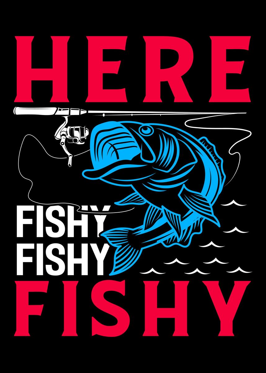 'Fishing Lover Angler' Poster, picture, metal print, paint by Christian ...