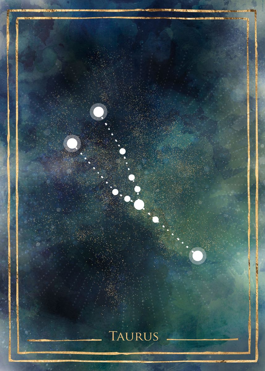 'Vintage Taurus' Poster, picture, metal print, paint by MCAshe Art ...