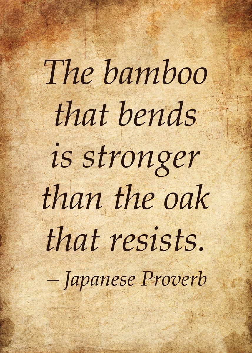 'Bamboo Inspiring Quote' Poster, picture, metal print, paint by CHAN ...