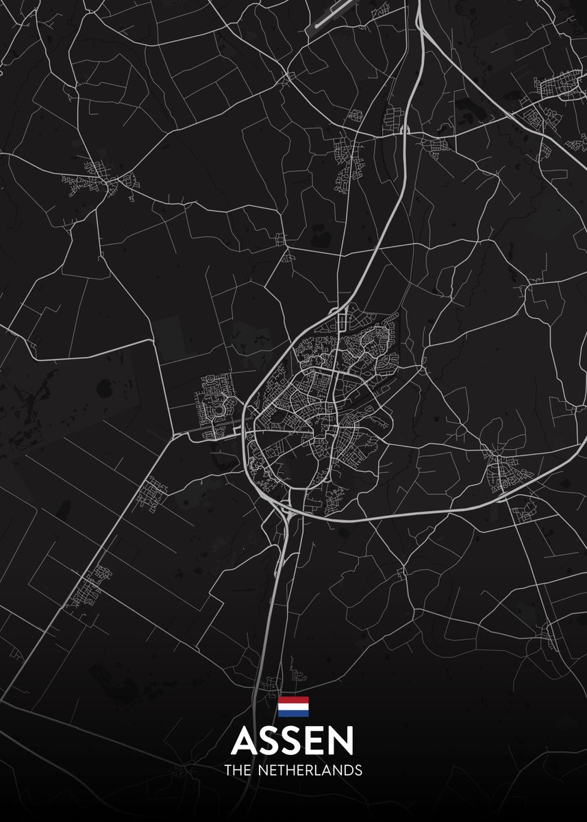 'Assen NL' Poster, picture, metal print, paint by IMR Designs | Displate