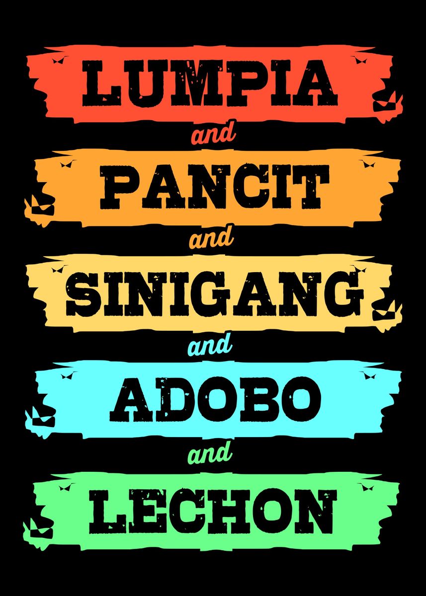 'Filipino Food' Poster, picture, metal print, paint by FunnyGifts ...