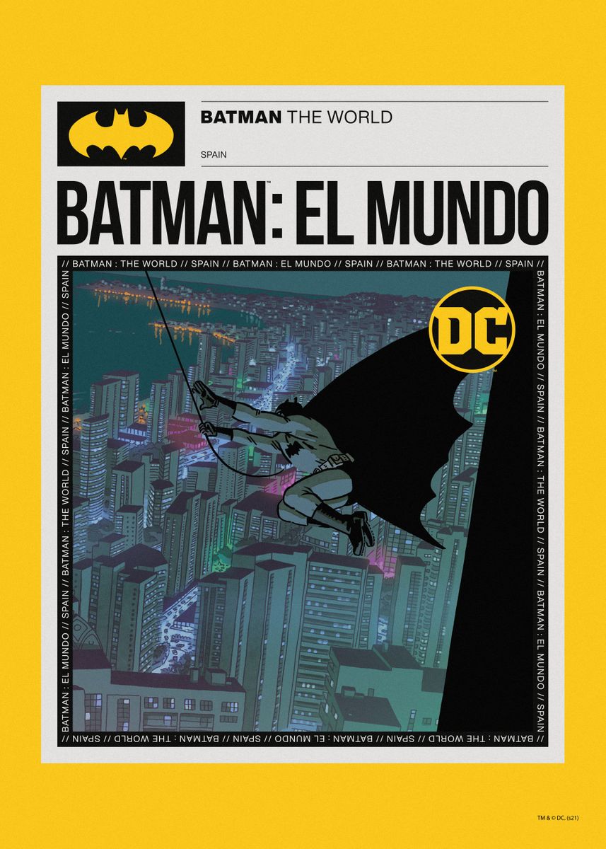 'Batman The World Spain' Poster, picture, metal print, paint by DC ...