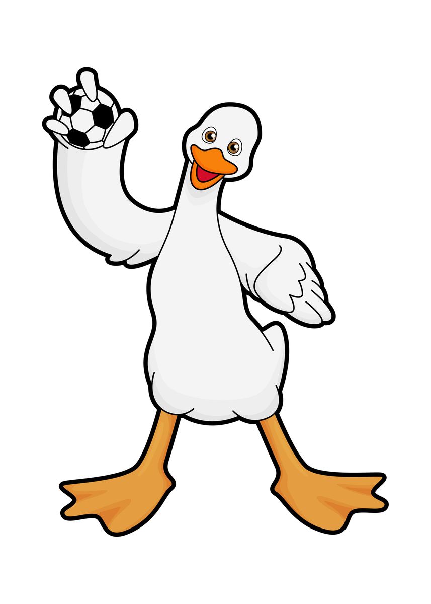 'Duck Soccer Sports' Poster, picture, metal print, paint by Markus ...