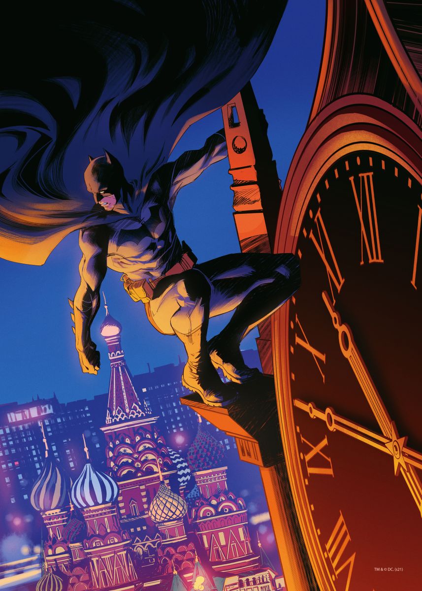 'Batman The World Illustration Russia' Poster, picture, metal print ...