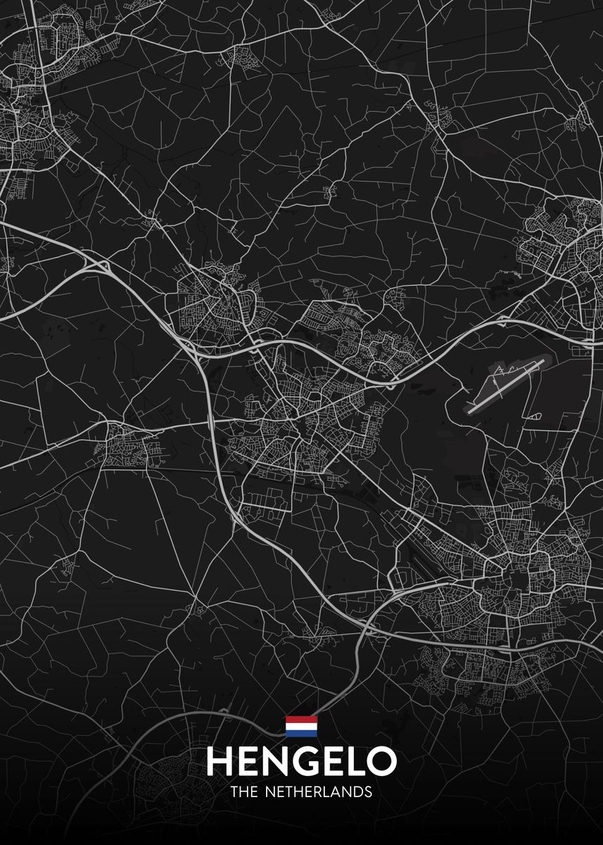 'Hengelo NL' Poster, picture, metal print, paint by IMR Designs | Displate