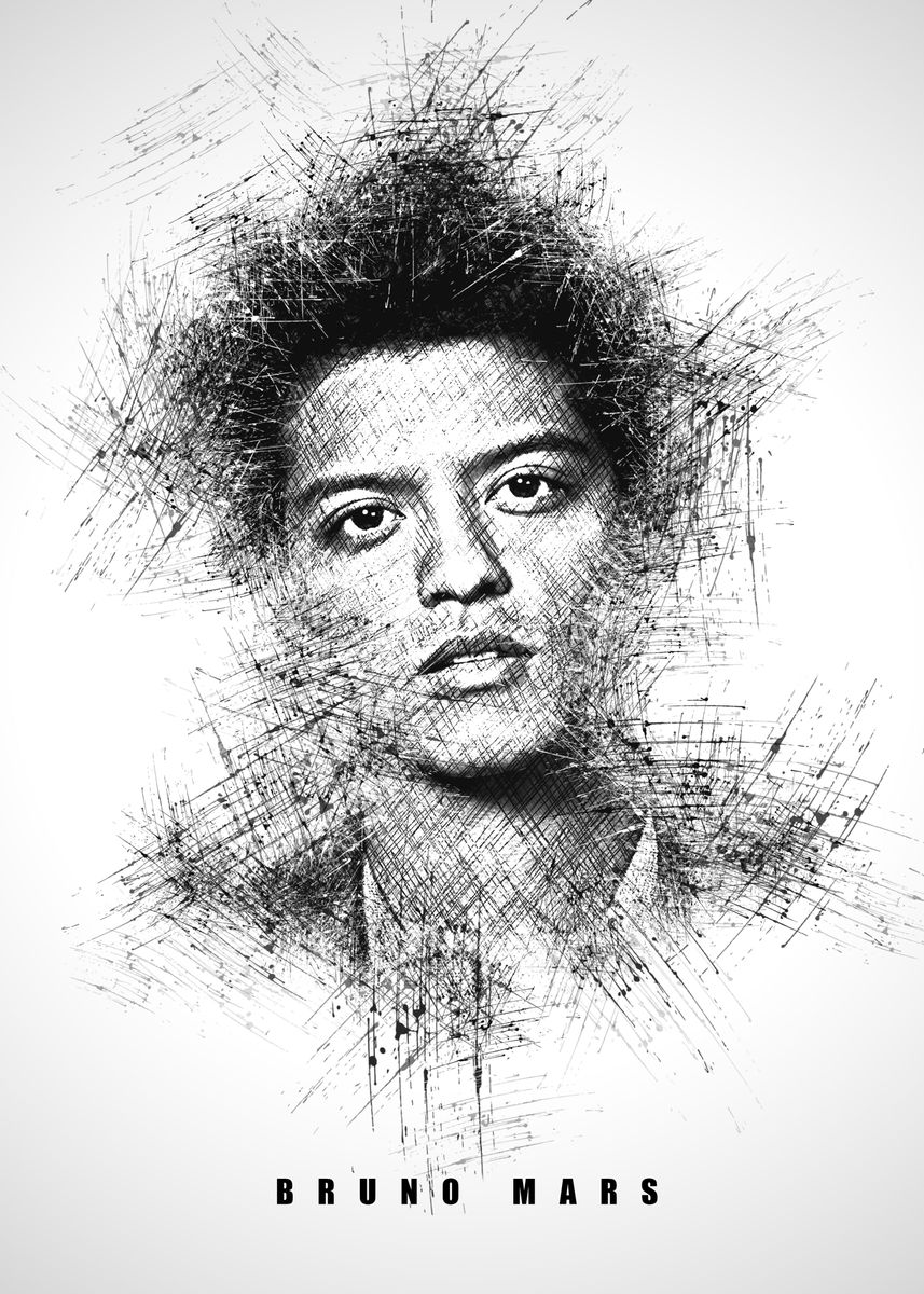 'Bruno Mars' Poster by Clay Williams | Displate