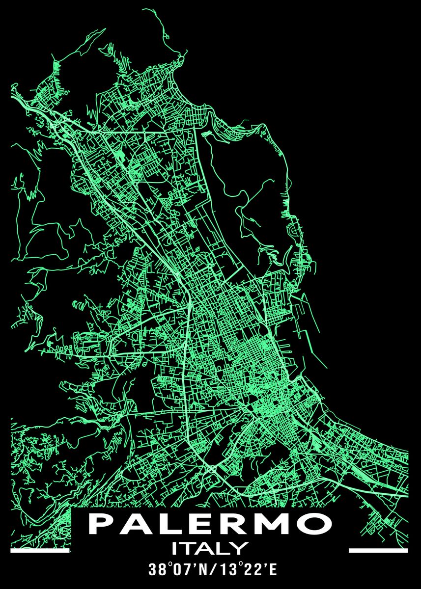 'PALERMO' Poster, picture, metal print, paint by Laura Dulken | Displate