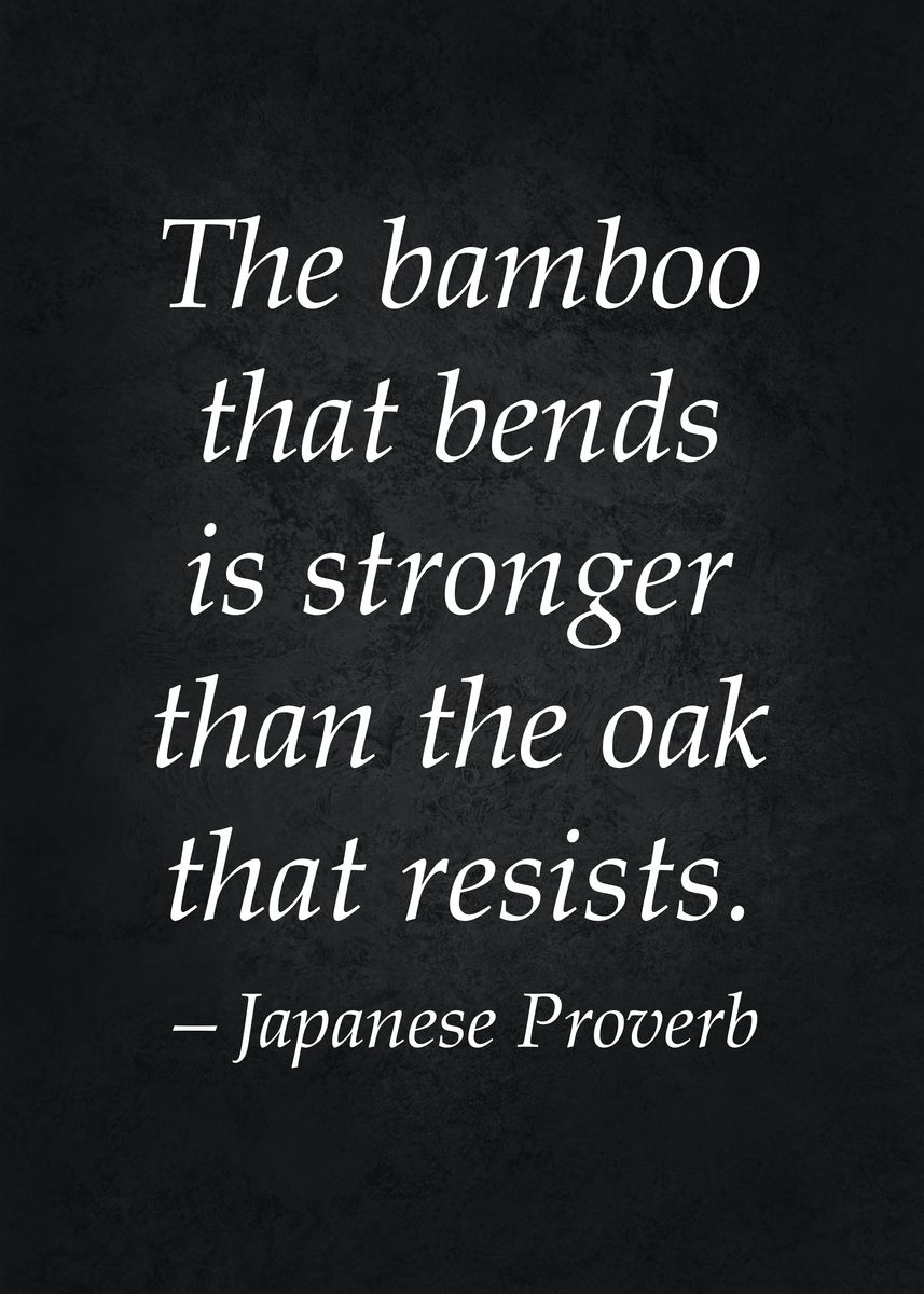 'Bamboo Inspiring Quote' Poster, picture, metal print, paint by CHAN ...