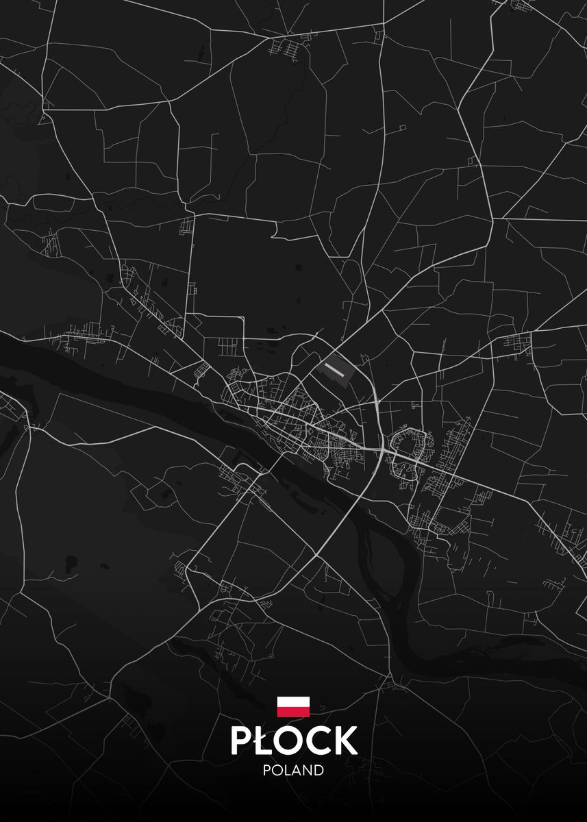 'Plock PL' Poster, picture, metal print, paint by IMR Designs | Displate