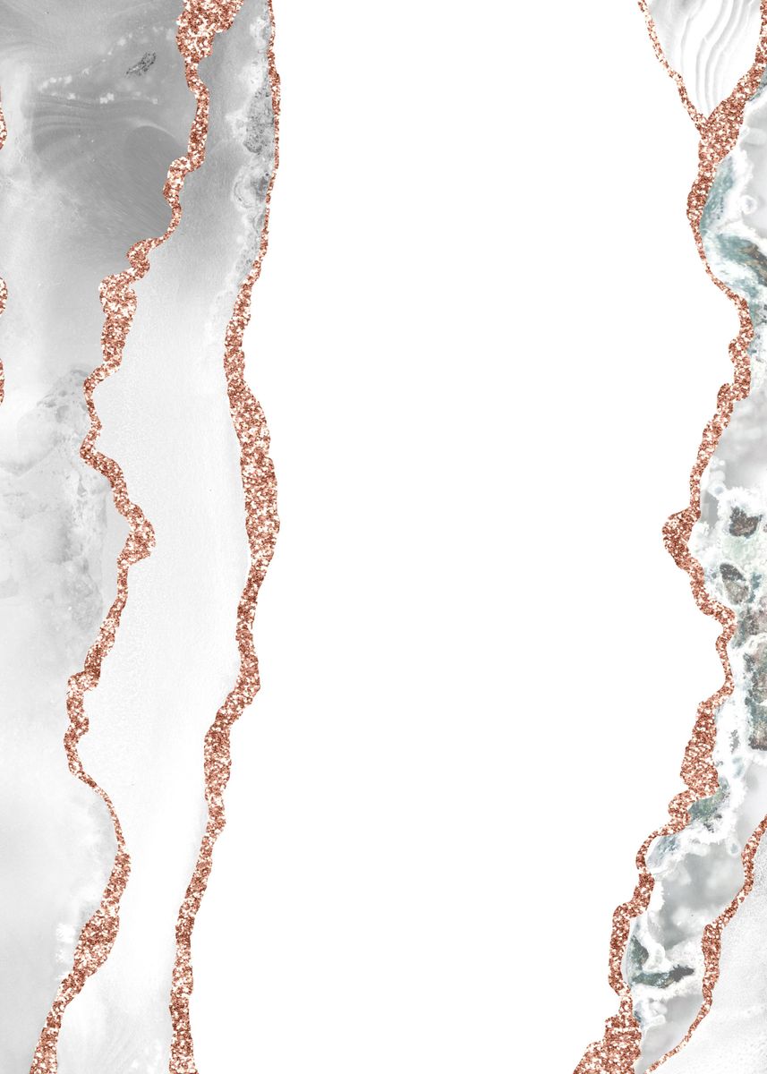 'White Rose Gold Agate 08' Poster by Aloke Design | Displate