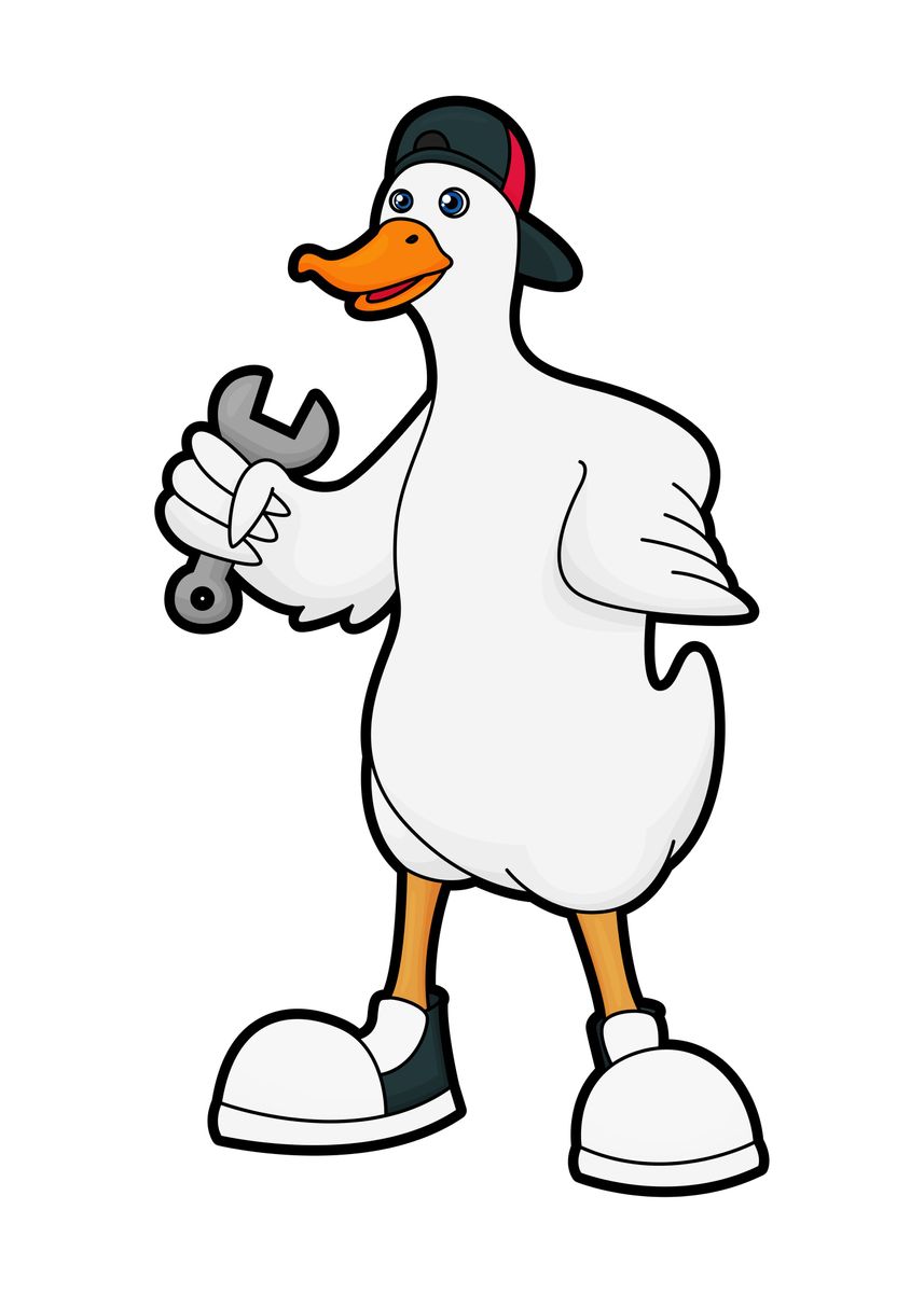 'Duck Mechanic Tool' Poster, picture, metal print, paint by Markus ...