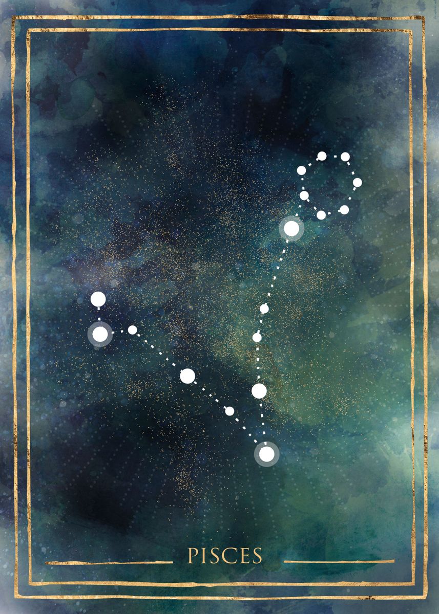 'Vintage Pisces' Poster, picture, metal print, paint by MCAshe Art ...