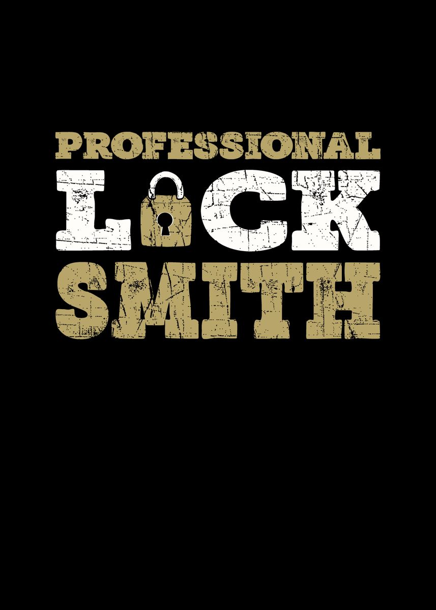 'Lock Picker Locksmith' Poster, picture, metal print, paint by Fabian ...