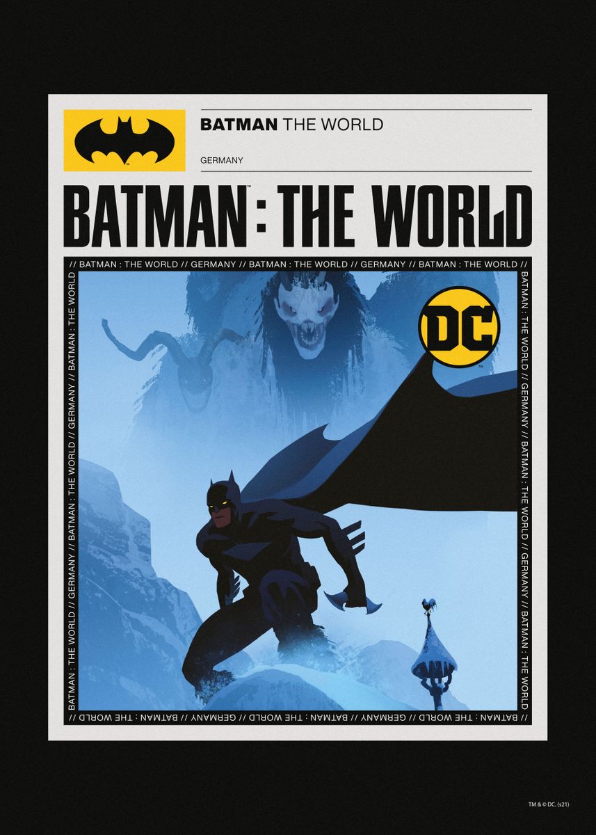 'Batman The World Germany' Poster, picture, metal print, paint by DC ...
