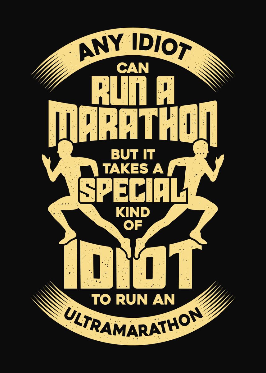 'Ultra Marathon Running' Poster, picture, metal print, paint by Marcel ...