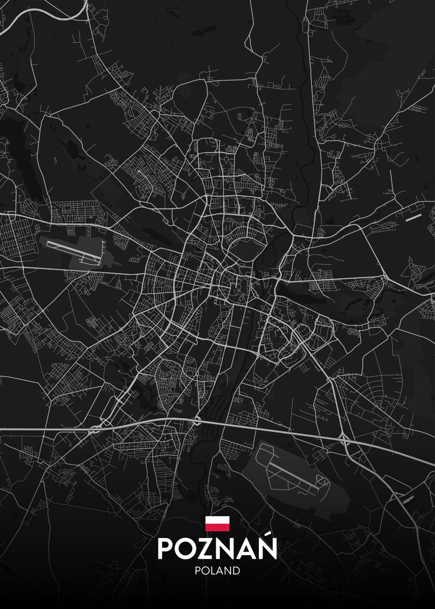 'Poznan PL' Poster, picture, metal print, paint by IMR Designs | Displate