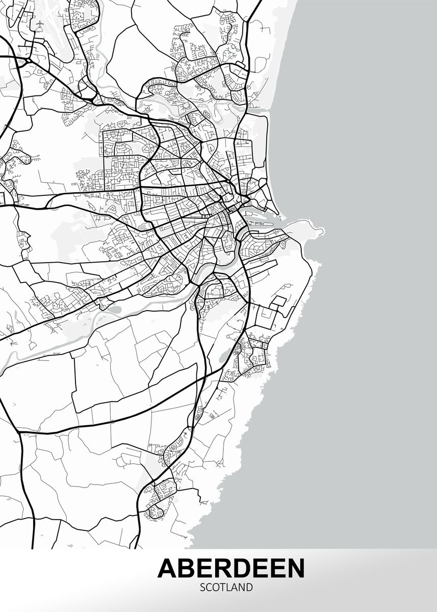 'Aberdeen Scotland' Poster, picture, metal print, paint by Zake Yonkou ...