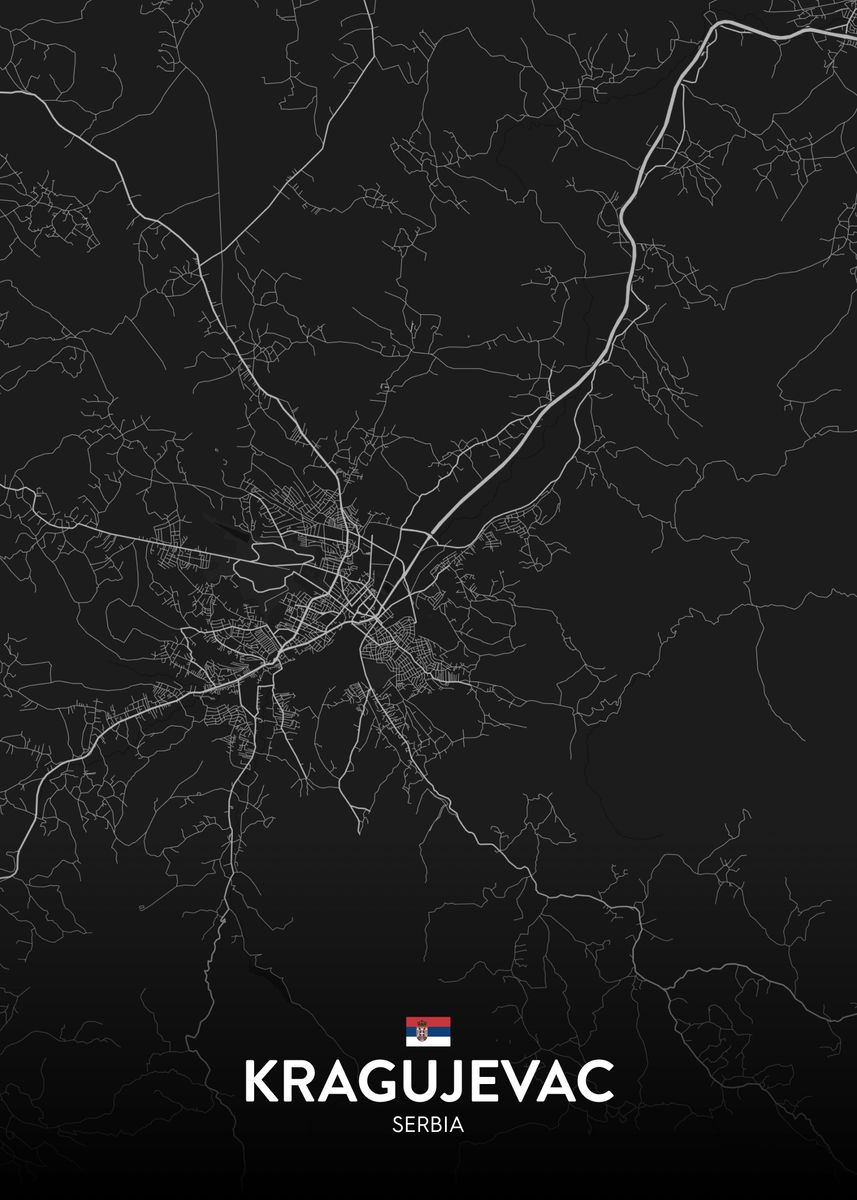 'Kragujevac RS' Poster, picture, metal print, paint by IMR Designs ...